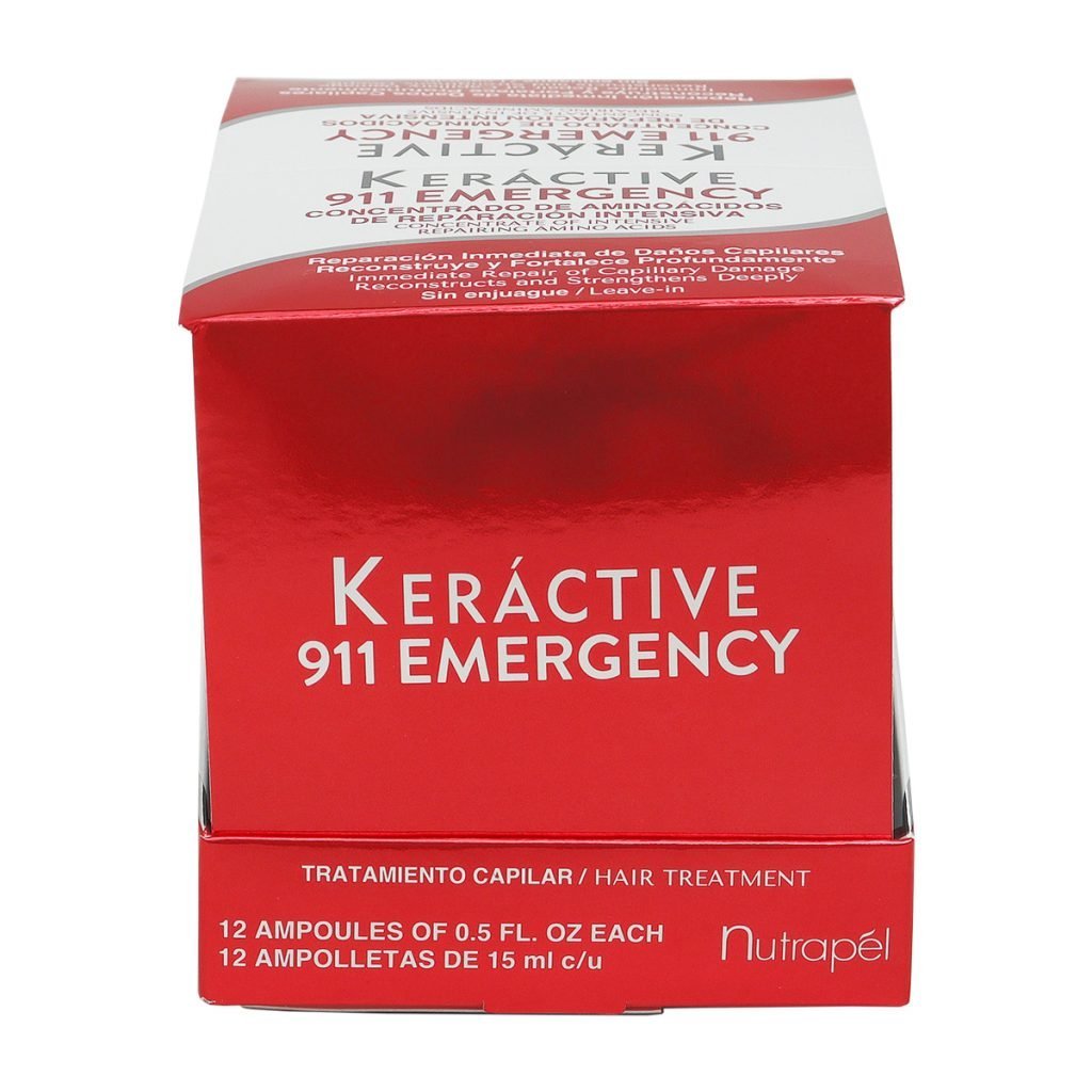 Ampolletas para Cabello Keráctive 911 Nutrapel 12 pz