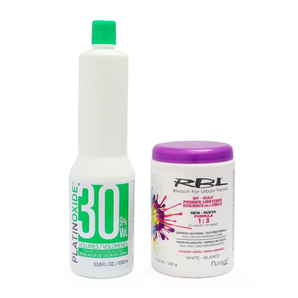 Decolorante para Cabello Rbl 350 g + Peróxido 1 L Nutrapel