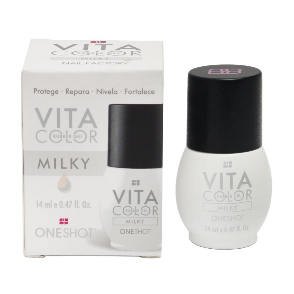 Gel Rubber para Uñas Milky Vita Color One Shot 14 ml